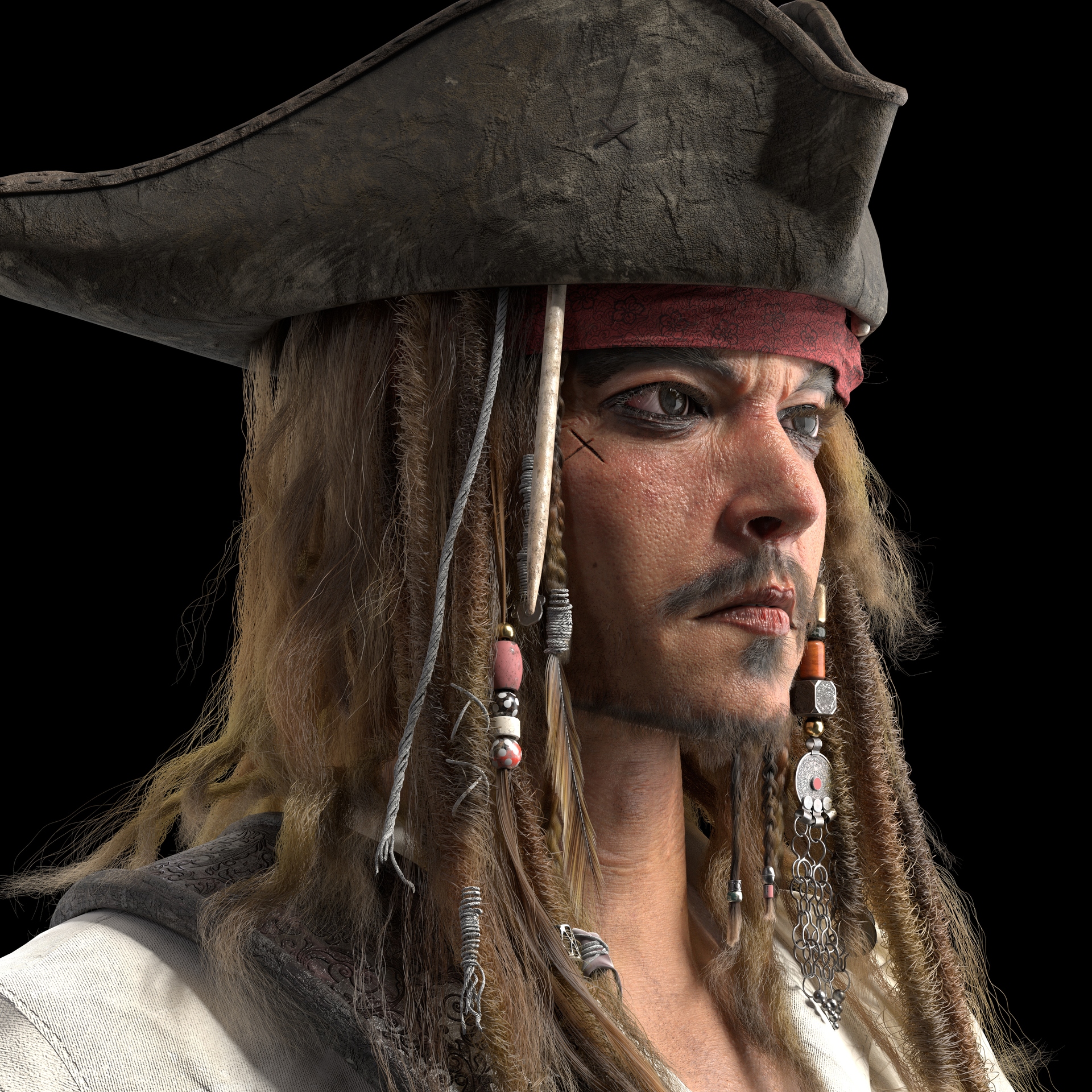 Jack Sparrow模型 - 角色/人物/生物 - 作品模型 - CG模型网