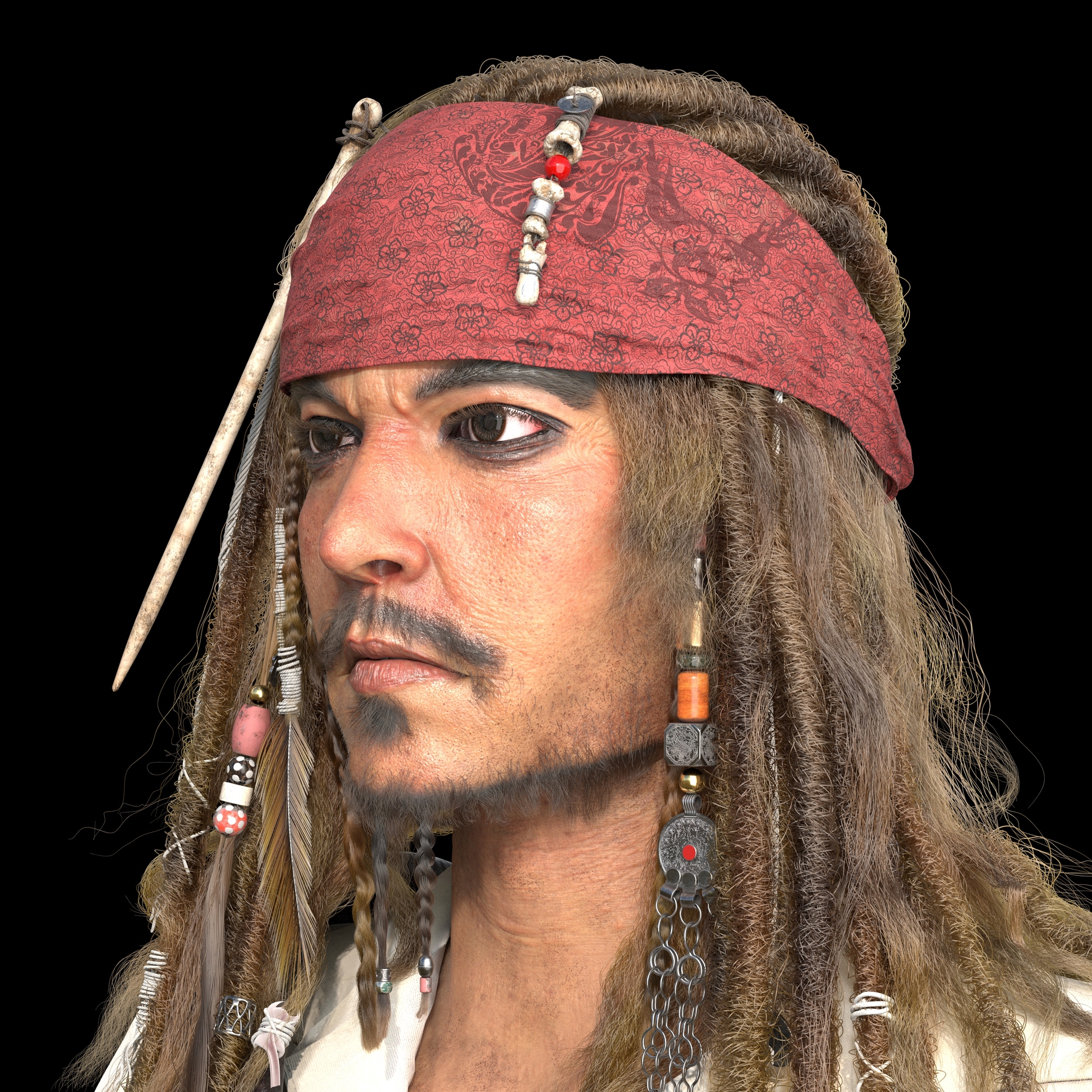 Jack Sparrow模型 - 角色/人物/生物 - 作品模型 - CG模型网