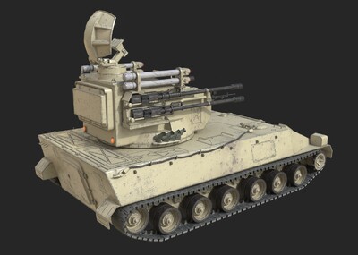 PBR 四涂装模型-火炮器械模型库-3D Studio(.3ds)模型下载-cg模型网