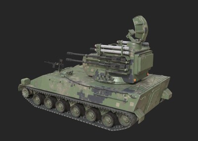 PBR 四涂装模型-火炮器械模型库-3D Studio(.3ds)模型下载-cg模型网