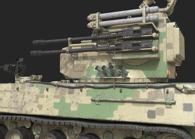 PBR 四涂装模型-火炮器械模型库-3D Studio(.3ds)模型下载-cg模型网