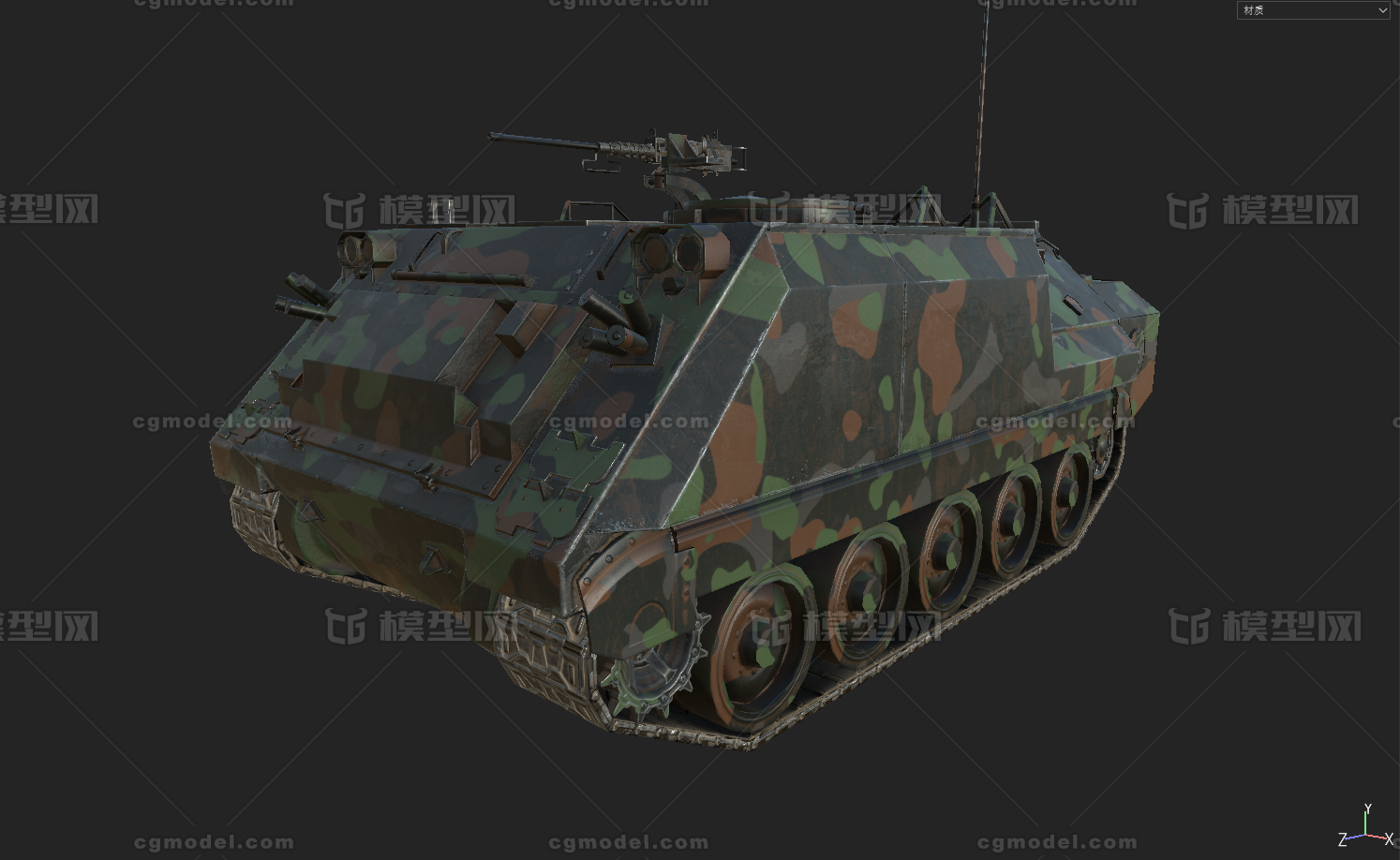 PBR材质 中国台湾省模型-装甲车／坦克模型库-FBX(.fbx)模型下载-cg模型网