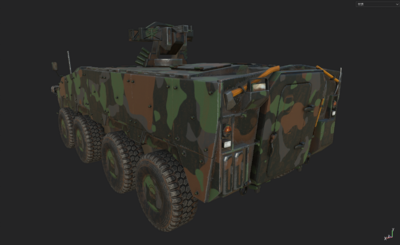 PBR材质 中国台湾省模型-装甲车／坦克模型库-FBX(.fbx)模型下载-cg模型网
