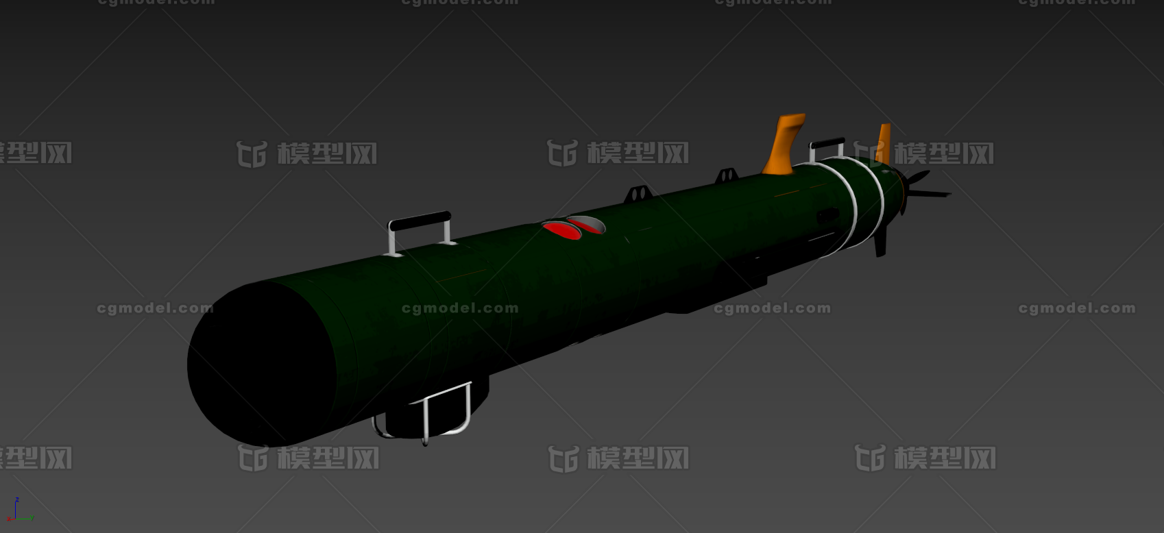 REMUS 100无人潜航器（REMUS模型-其他器械模型库-3ds Max(.max)模型下载-cg模型网