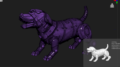 卡通机械狗 机器狗模型-机器动物模型库-Zbrush(.ztl/.zbp)模型下载-cg模型网