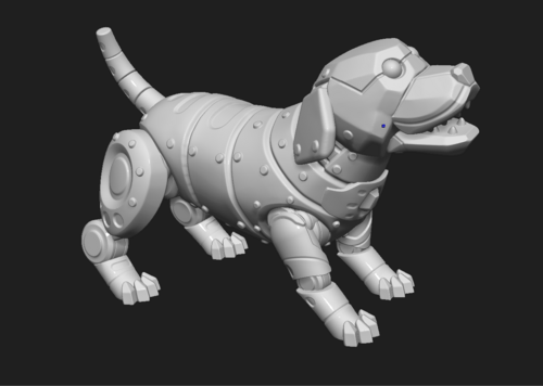 卡通机械狗 机器狗模型-机器动物模型库-Zbrush(.ztl/.zbp)模型下载-cg模型网