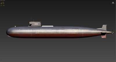 093B攻击型核潜艇 核潜艇模型-潜艇模型库-3ds Max(.max)模型下载-cg模型网