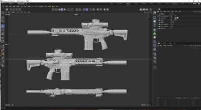 次世代 美国陆军下一代班用6.8毫米XM7突击步枪模型-枪械模型模型库-Cinema 4D(.c4d)模型下载-cg模型网