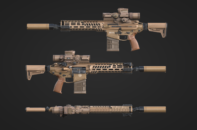 次世代 美国陆军下一代班用6.8毫米XM7突击步枪模型-枪械模型模型库-Cinema 4D(.c4d)模型下载-cg模型网