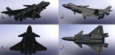 J20C 歼20C模型-军用飞机模型库-STEP(.stp)模型下载-cg模型网