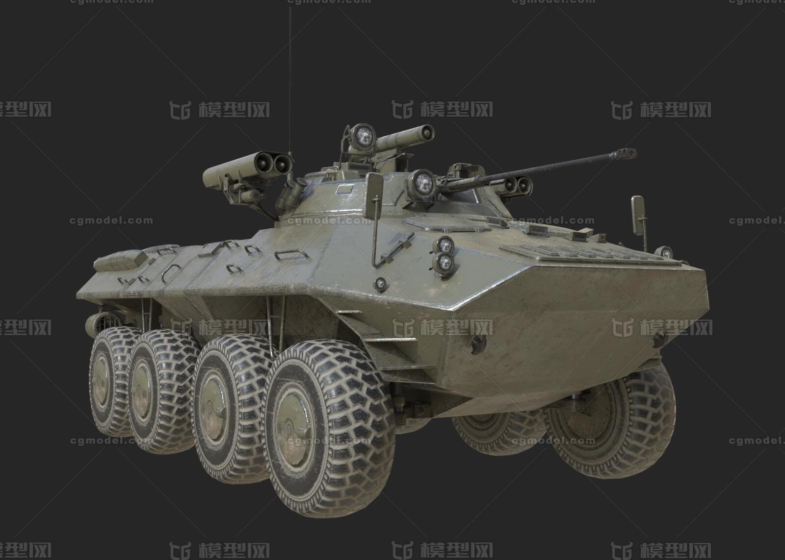 PBR 五涂装模型-装甲车／坦克模型库-3D Studio(.3ds)模型下载-cg模型网