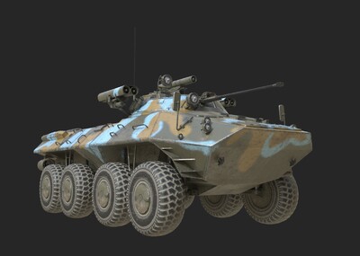 PBR 五涂装模型-装甲车／坦克模型库-3D Studio(.3ds)模型下载-cg模型网