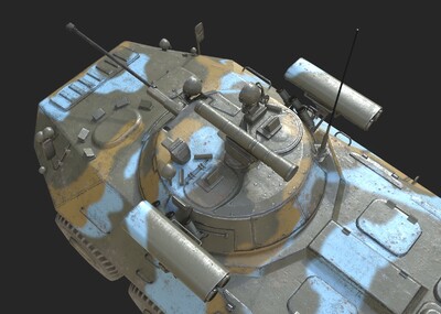 PBR 五涂装模型-装甲车／坦克模型库-3D Studio(.3ds)模型下载-cg模型网