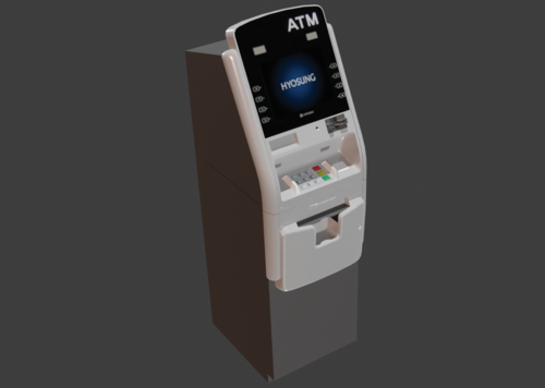 PBR次时代 ATM 取款机 银行取款机 模型-场景部件模型库-Blender(.blend)模型下载-cg模型网