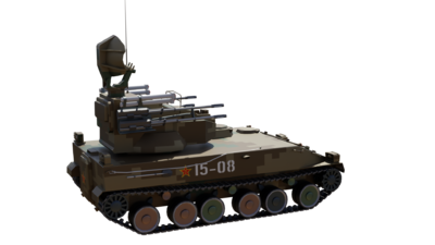 95式25毫米自行高炮 PGZ95式自行高炮模型-火炮器械模型库-Blender(.blend)模型下载-cg模型网