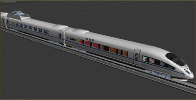CRH380B（8辆编组）模型-火车/轨道车模型库-3ds Max(.max)模型下载-cg模型网