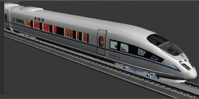 CRH380B（8辆编组）模型-火车/轨道车模型库-3ds Max(.max)模型下载-cg模型网