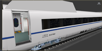 CRH380B（8辆编组）模型-火车/轨道车模型库-3ds Max(.max)模型下载-cg模型网