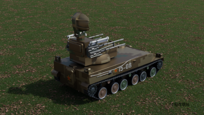 95式25毫米自行高炮 PGZ95式自行高炮模型-火炮器械模型库-Blender(.blend)模型下载-cg模型网