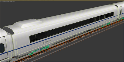 CRH380B(8辆编组) 2辆头车室内+6二等车外观模型-火车/轨道车模型库-3ds Max(.max)模型下载-cg模型网