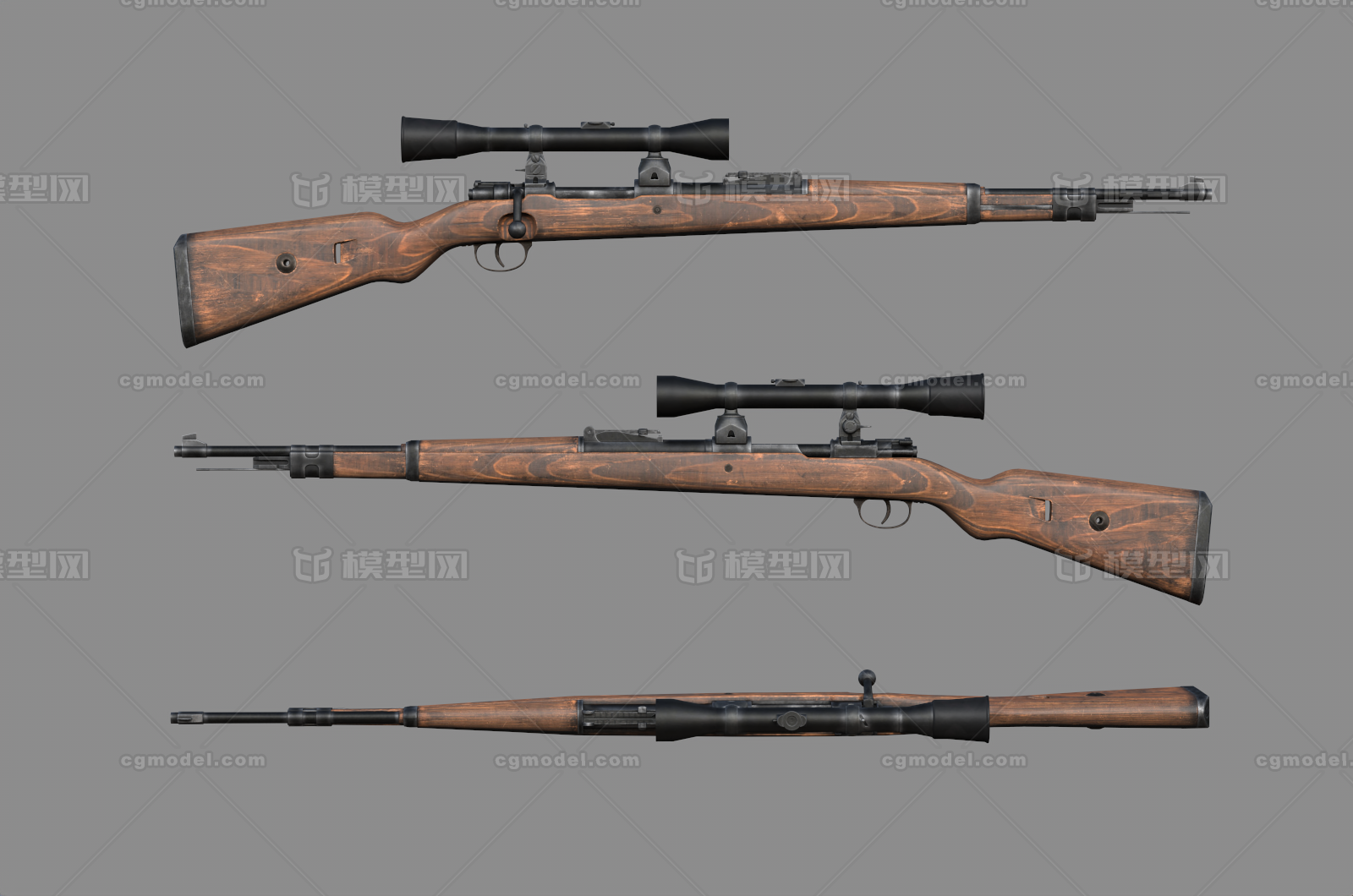 次世代 98K模型-枪械模型模型库-Cinema 4D(.c4d)模型下载-cg模型网