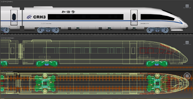 CRH380B（8辆编组）模型-火车/轨道车模型库-3ds Max(.max)模型下载-cg模型网