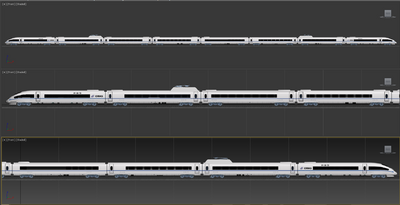 CRH380B（8辆编组）模型-火车/轨道车模型库-3ds Max(.max)模型下载-cg模型网