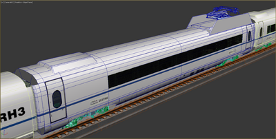 CRH380B（8辆编组）模型-火车/轨道车模型库-3ds Max(.max)模型下载-cg模型网
