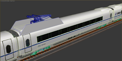 CRH380B（8辆编组）模型-火车/轨道车模型库-3ds Max(.max)模型下载-cg模型网