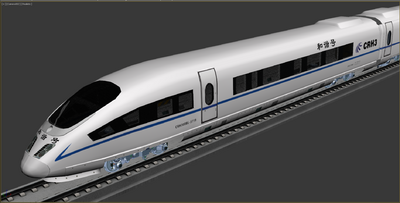 CRH380B（8辆编组）模型-火车/轨道车模型库-3ds Max(.max)模型下载-cg模型网
