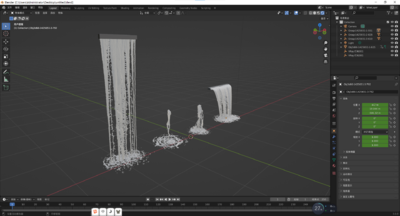 水流 通用格式模型-自然场景模型库-Blender(.blend)模型下载-cg模型网