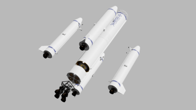 长征三号乙（CZ-3B）运载火箭Blender FBX模型模型-其他航天设施模型库-Blender(.blend)模型下载-cg模型网