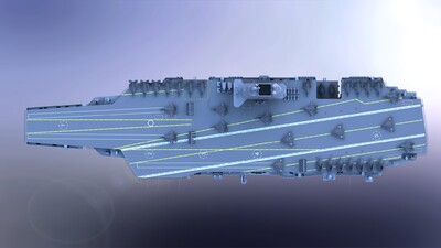 CV003 福建舰模型-军舰模型库-SolidWorks(.sldprt/.sldasm/.slddrw)模型下载-cg模型网