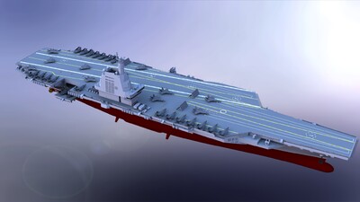 CV003 福建舰模型-军舰模型库-SolidWorks(.sldprt/.sldasm/.slddrw)模型下载-cg模型网