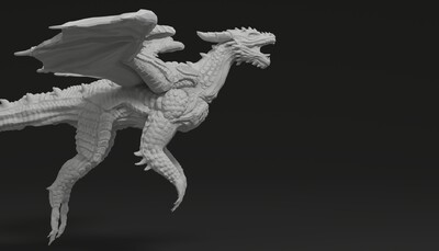 龙 西方龙模型-飞禽模型库-OBJ(.obj/.mtl)模型下载-cg模型网