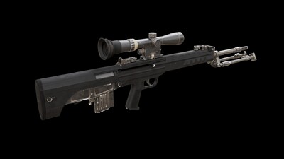 次世代材质88式狙击步枪 QBU88模型-枪械模型模型库-Maya(.ma/.mb)模型下载-cg模型网