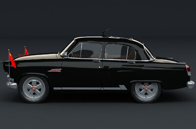 红旗阅兵车 CA72（带内饰）模型-轿车模型库-3ds Max(.max)模型下载-cg模型网