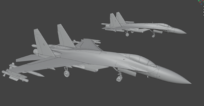 歼16 歼16D战斗机模型-军用飞机模型库-Blender(.blend)模型下载-cg模型网