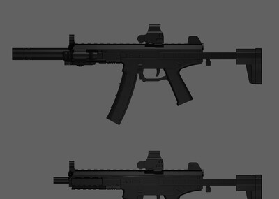 CS/LS7微型冲锋枪模型-枪械模型模型库-3ds Max(.max)模型下载-cg模型网