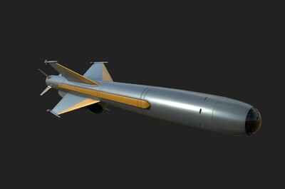 KD-88导弹 PBR材质模型-火炮器械模型库-3ds Max(.max)模型下载-cg模型网