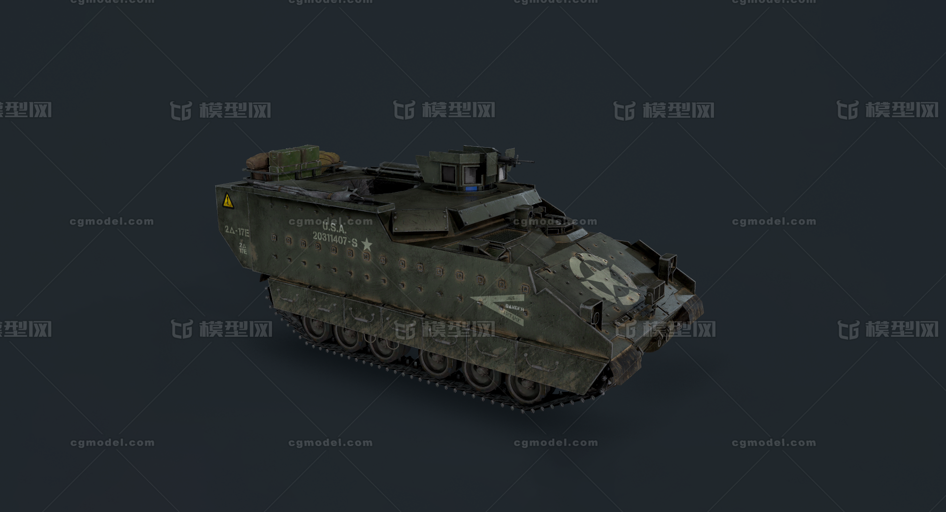 次时代写实多用途装甲车M1287自行迫击炮模型模型-装甲车／坦克模型库-3ds Max(.max)模型下载-cg模型网