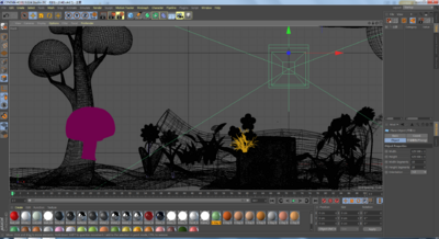创意卡通清新童趣 野外场景模型-广告场景模型库-Cinema 4D(.c4d)模型下载-cg模型网