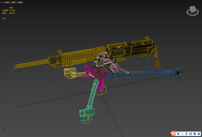 PBR 二战日本九二式重机枪模型-枪械模型模型库-3D Studio(.3ds)模型下载-cg模型网
