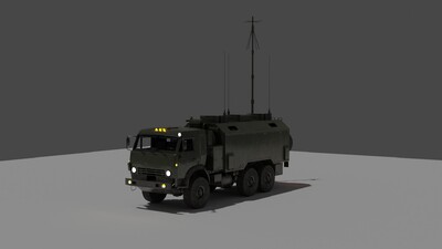 带贴图和绑定的指挥车 指挥车9S552模型-工程车模型库-Blender(.blend)模型下载-cg模型网