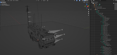 带贴图和绑定的指挥车 指挥车9S552模型-工程车模型库-Blender(.blend)模型下载-cg模型网