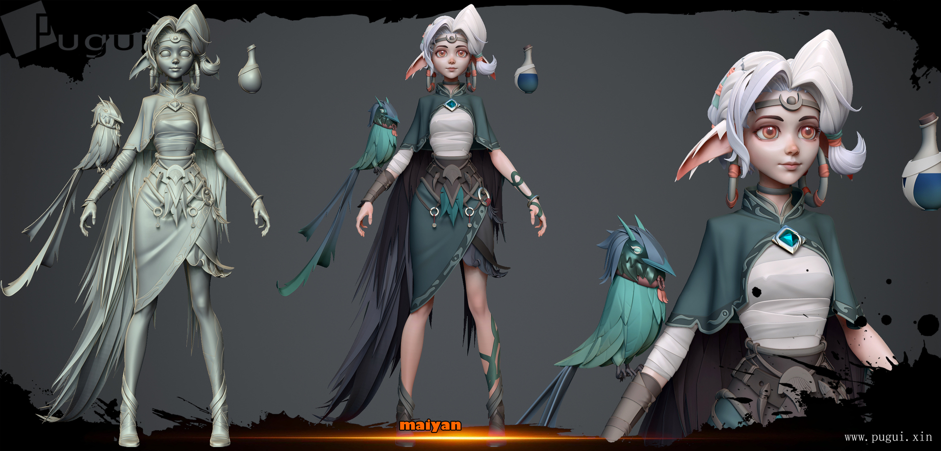 【pugui游戏】--17期角色精品班角色作品模型 - 角色/人物/生物 - 作品模型 - CG模型网