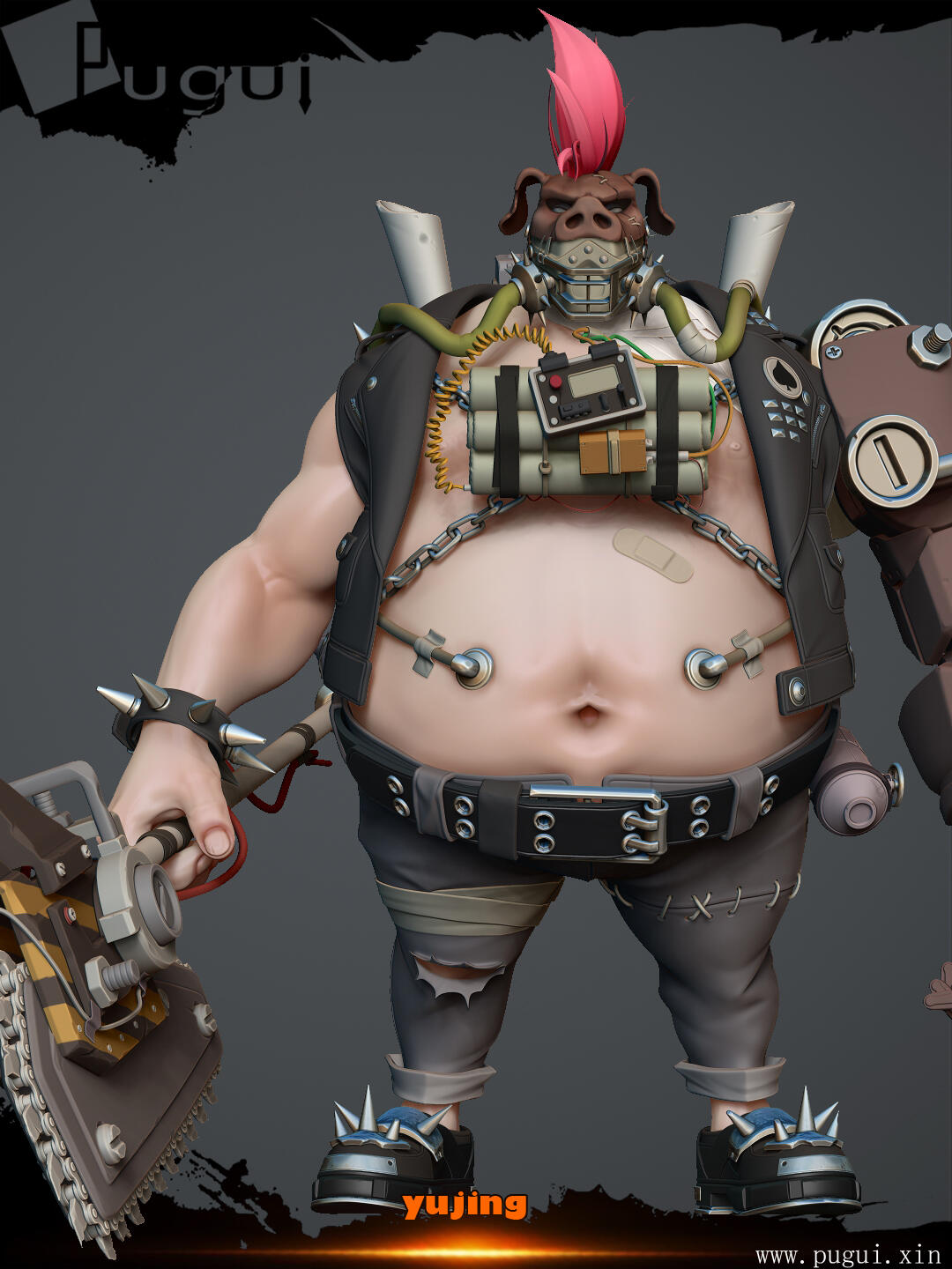 【pugui游戏】--17期角色精品班角色作品模型 - 角色/人物/生物 - 作品模型 - CG模型网