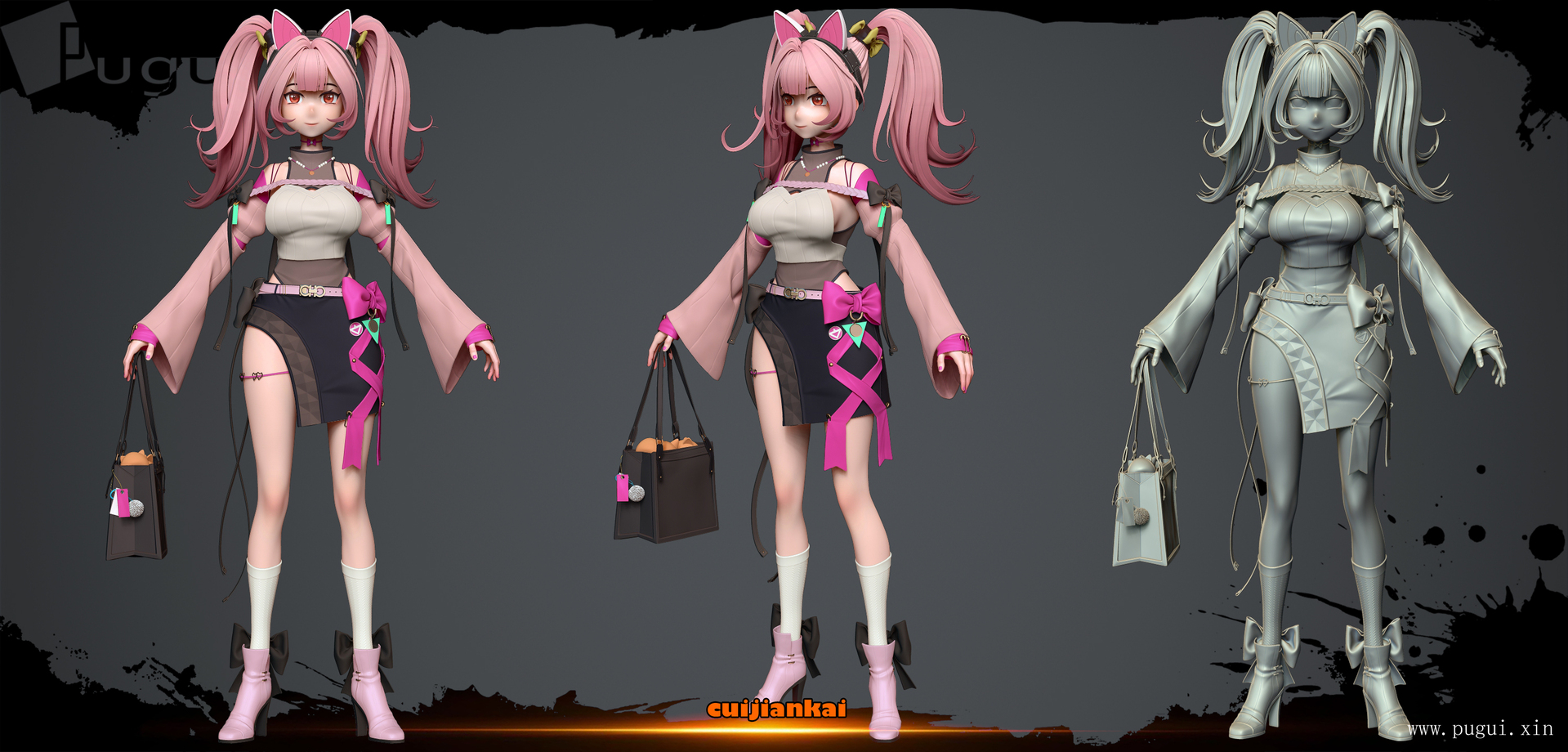 【pugui游戏】--17期角色精品班角色作品模型 - 角色/人物/生物 - 作品模型 - CG模型网