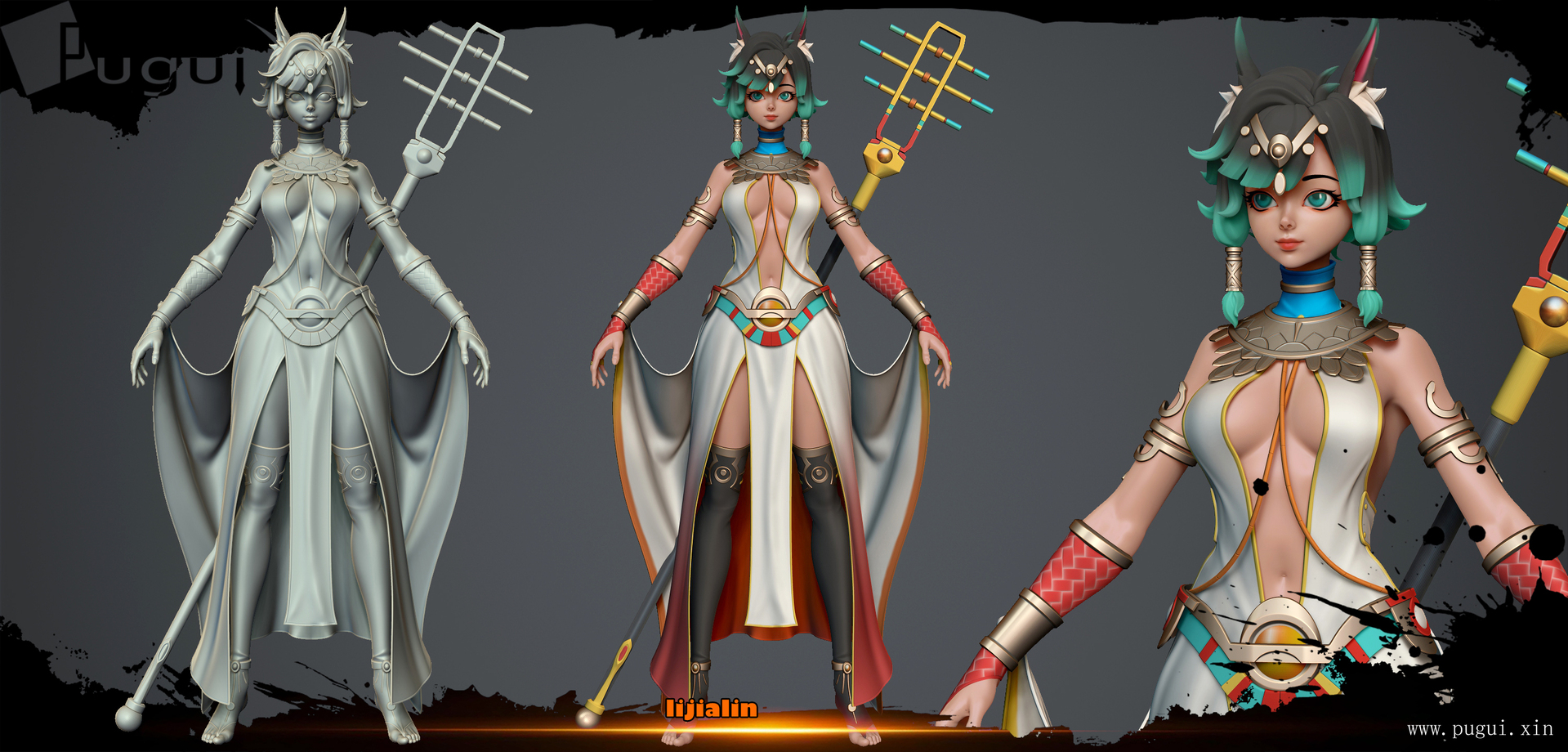 【pugui游戏】--17期角色精品班角色作品模型 - 角色/人物/生物 - 作品模型 - CG模型网