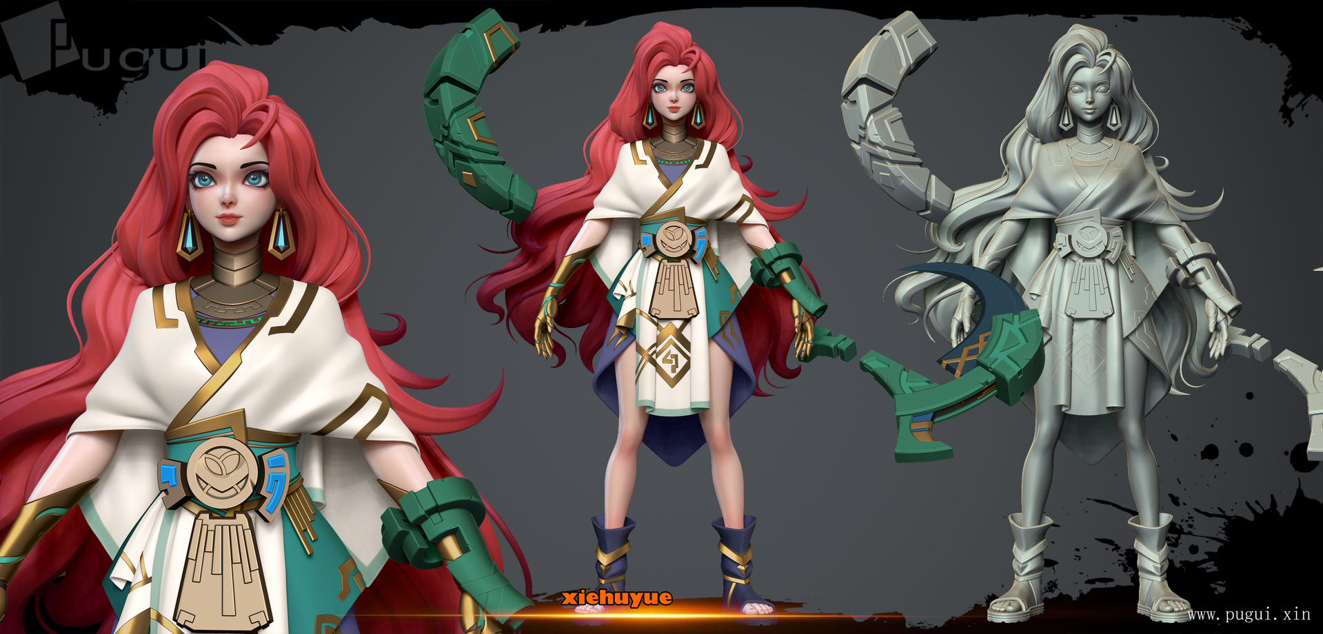 【pugui游戏】--17期角色精品班角色作品模型 - 角色/人物/生物 - 作品模型 - CG模型网